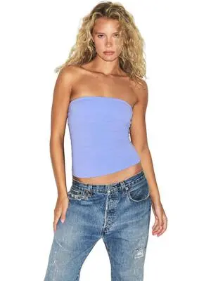SKIMS Cotton Jersey Tube Top Blue Violet