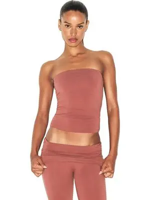 SKIMS Cotton Jersey Tube Top Redwood
