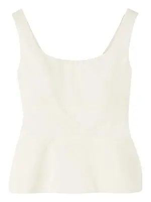 Libertine Faille Peplum Top Neutrals