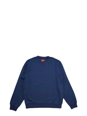 Supreme Dash Stripe Crewneck Sweatshirt Navy
