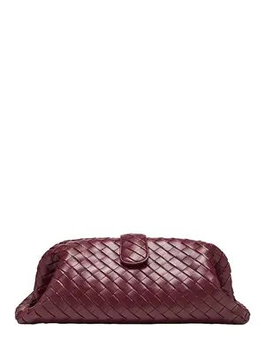Bottega Veneta Maxi Lauren 1980 Leather Clutch Bag Barolo