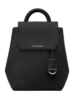 MAISON DE SABRE Mini Soft Leather Backpack Black Caviar