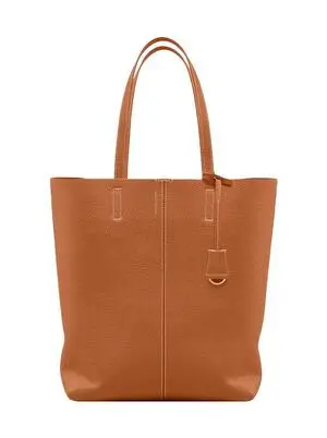 MAISON DE SABRE Tall Leather Tote - Pecan Nude