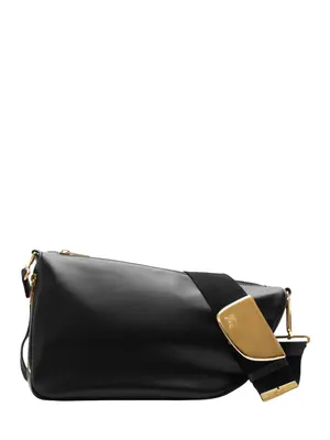 Burberry Medium Shield Leather Messenger Bag - Black