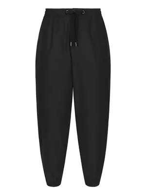 Dolce & Gabbana Drawstring-waist Cotton Track Pants - Black