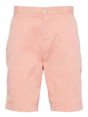 BOSS Logo-patch Cotton-blend Knee-length Shorts - Pink