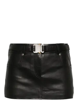 1017 Alyx 9sm Leather Mini Skirt - Black