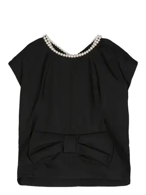 Junya Watanabe Bow-detail Sleeveless Top - Black