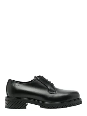 Off-White Military Leather Derby Shoes - Black