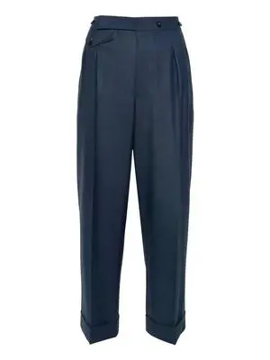 Victoria Beckham Cropped Tailored Trousers - Blue