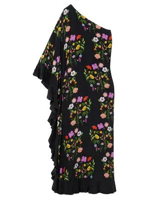 Borgo De Nor Ginger Printed Crepe Midi Dress - Black