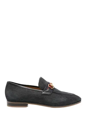 Gucci Horsebit Denim Loafers - Black