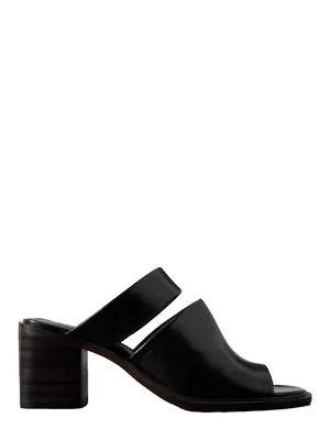 LEMAIRE Leather Mules - Black