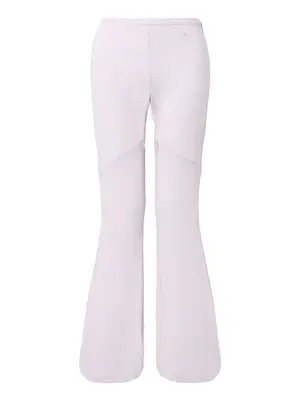 COURREGES Ellipse Zip-Detailed Jersey Flared Pants Lilac
