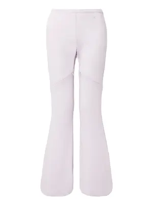 COURREGES Ellipse Zip-Detailed Jersey Flared Pants Purple