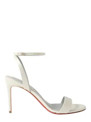 CHRISTIAN LOUBOUTIN Loubigirl 85 Satin Sandals - Off-white