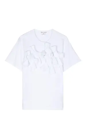 Comme Des Garçons Tie-detailed T-shirt - White