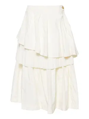 SHANSHAN RUAN Shanshan Ruan Tulle-Overlay Ruffled Skirt