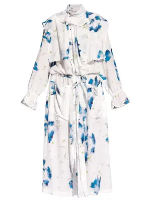 LEMAIRE Floral-print Layered Shirtdress - White