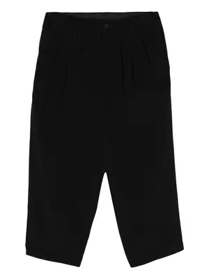 Yohji Yamamoto Tailored Tapered Trousers - Black