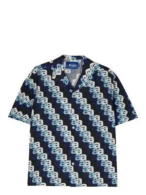 AWAKE NY Logo-print Tencel™ Shirt - Blue