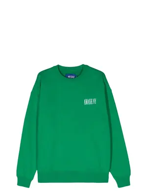 AWAKE NY Logo-embroidered Cotton Sweatshirt - Green