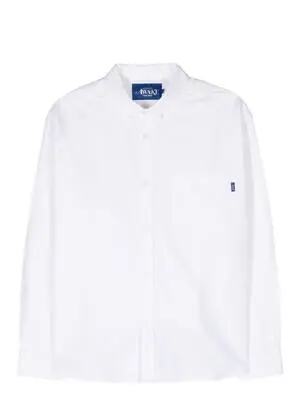 AWAKE NY Button-down Collar Cotton Shirt - White