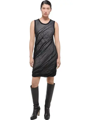Helmut Lang Helmut Lang Jersey Bubble Dress Black