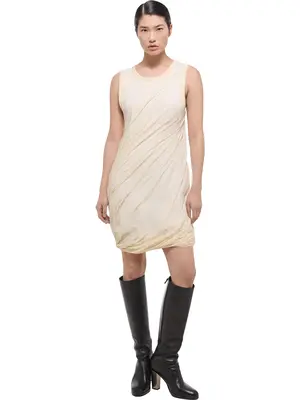Helmut Lang Jersey Bubble Dress - Vanilla