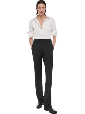 Helmut Lang Virgin Wool Car Trousers - Black