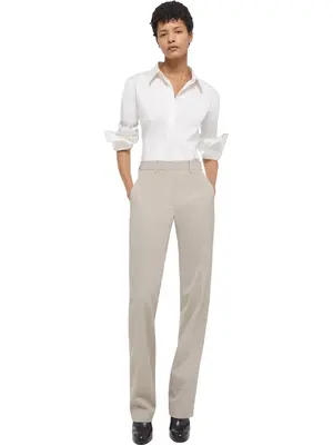 Helmut Lang Helmut Lang Virgin Wool Car Trousers Sand