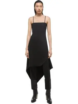 Helmut Lang Scarf Hem Strappy Dress - Black