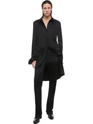 Helmut Lang Jersey Classic Coat - Black