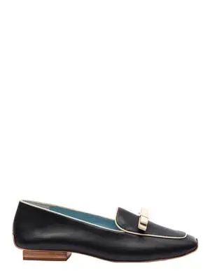 FRANCES VALENTINE Frances Valentine Suzanne Bow Loafer Black/oyster