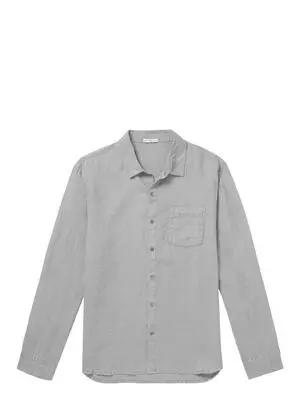 JAMES PERSE Garment-dyed Linen Shirt - Gray