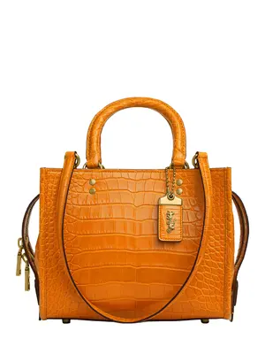 Coach Rogue 25 Alligator Bag - Brass/orange