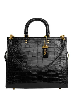 COACH Rogue Bag In Alligator - Brass/black