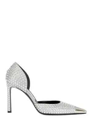 AREA X Sergio Rossi 95 Pump - Silver & Crystal