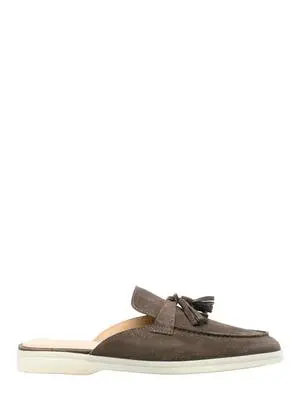 SCAROSSO Lucrezia Tassel Mules - Brown