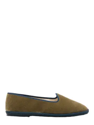 SCAROSSO William Iv Velvet Loafers - Green