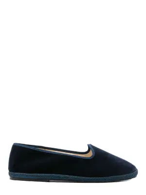 SCAROSSO William Iv Velvet Loafers - Blue