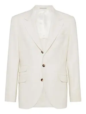 Brunello Cucinelli Single-breasted Blazer - White