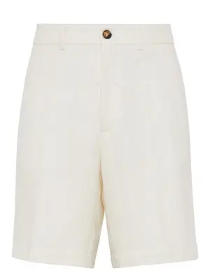 Brunello Cucinelli Mid-rise Bermuda Shorts - White