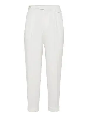 Brunello Cucinelli Brunello Cucinelli Straight-Leg Cotton Trousers White