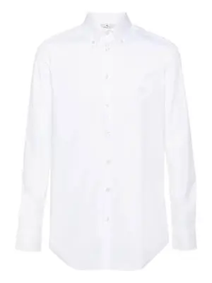 Etro Pegaso-embroidered Poplin Shirt - White
