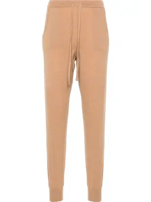 TEDDY CASHMERE Milano Mid-rise Track Trousers - Brown