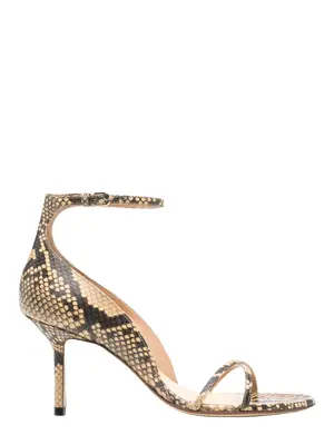 FRANCESCO RUSSO Francesco Russo 75mm Snakeskin Effect Leather Sandals