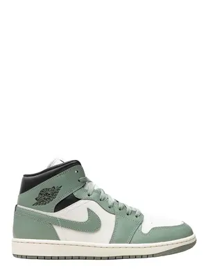 JORDAN Air 1 Mid Jade Smoke Sneakers - Green
