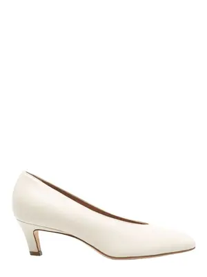 SCAROSSO 50mm Deva Leather Pumps - White