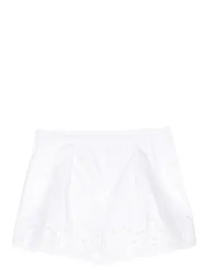 Dice Kayek Embroidered Cotton Shorts - White